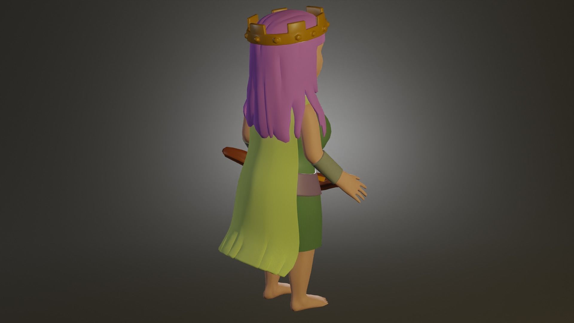 The Archer Queen Fan Made Figure free VR / AR / low-poly 3D model ...