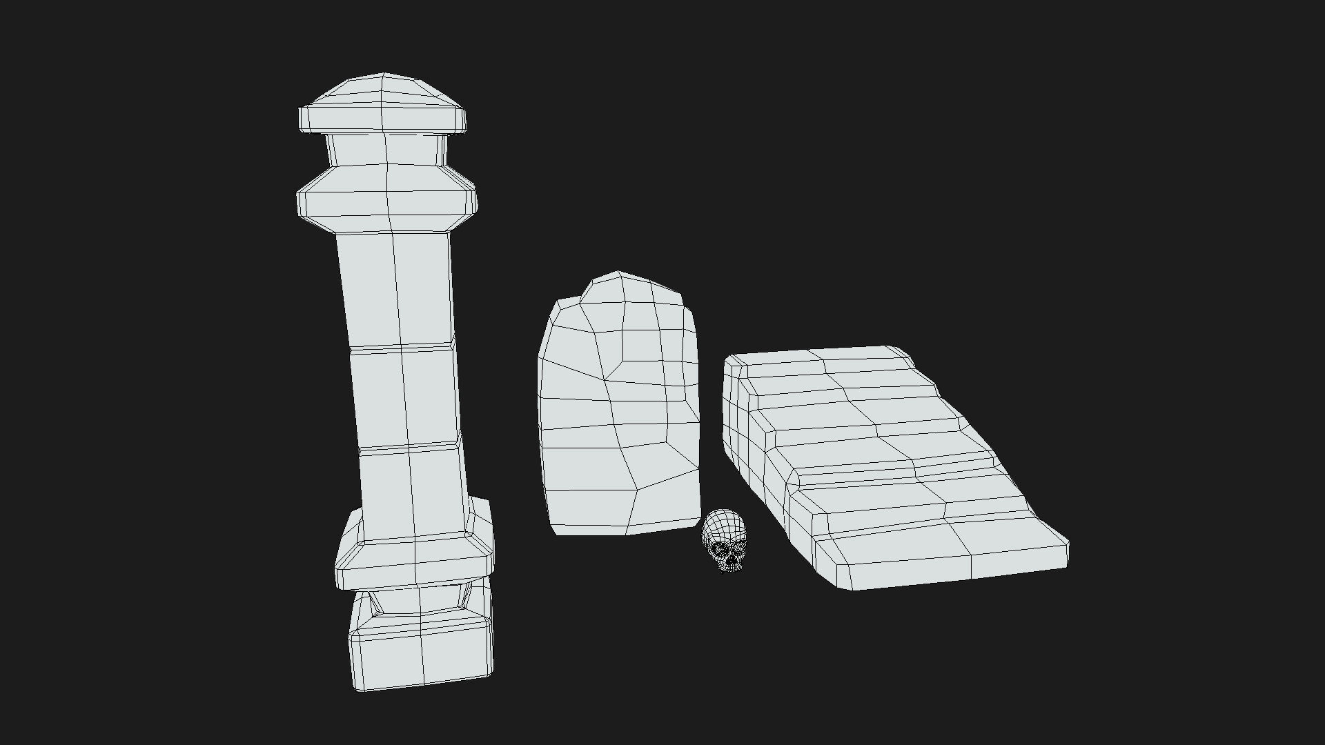 3D model Basic Asset Cemetery VR / AR / low-poly | CGTrader