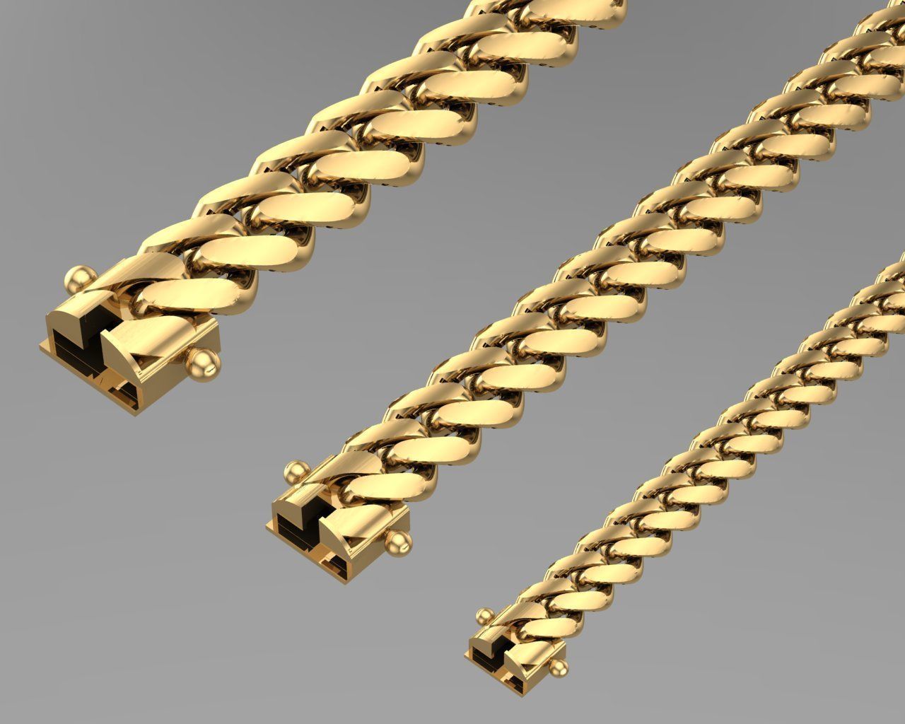 Hollow chain three sizes just STL 3D model | CGTrader