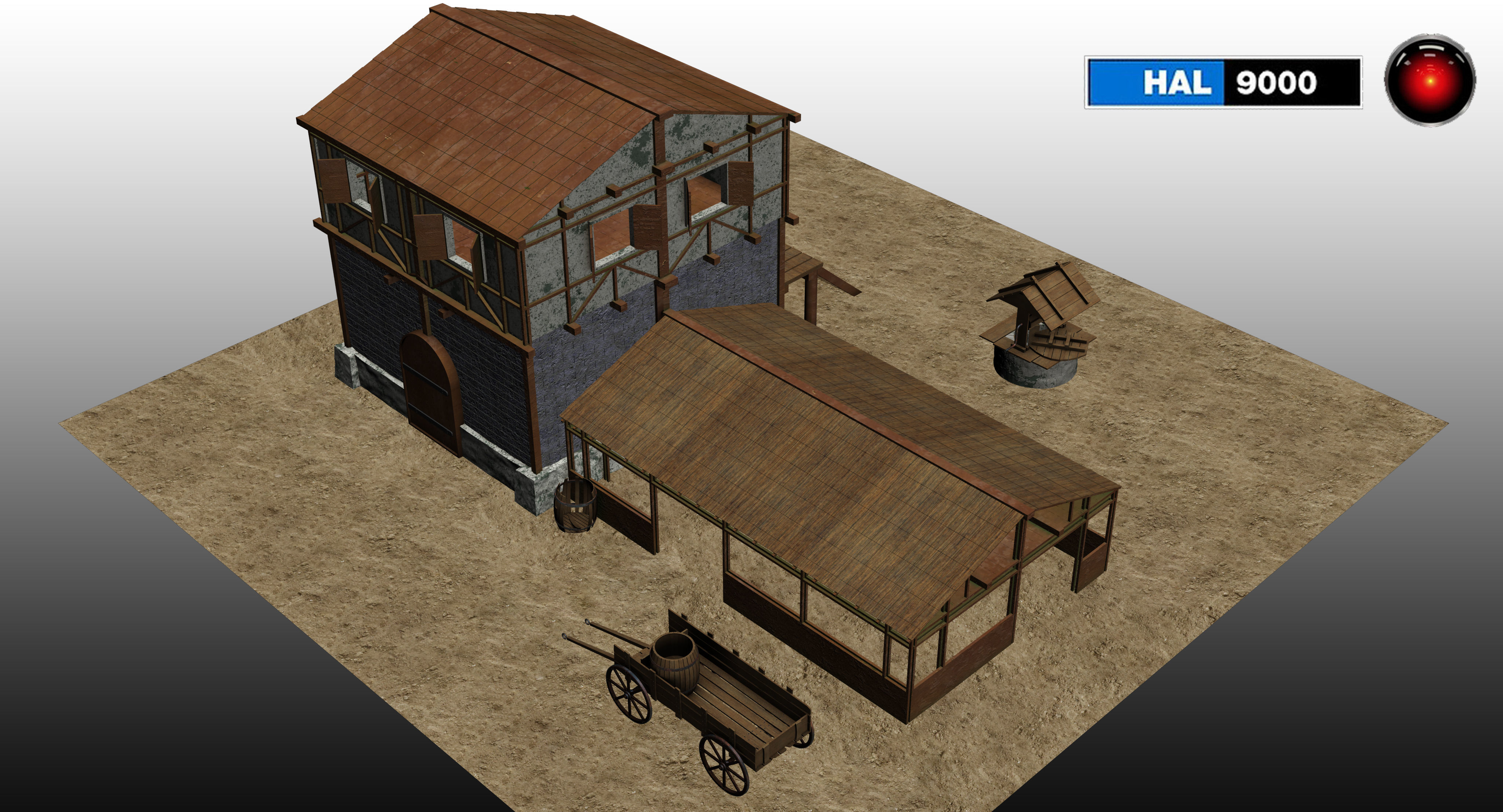 Medieval barn house 3D model | CGTrader