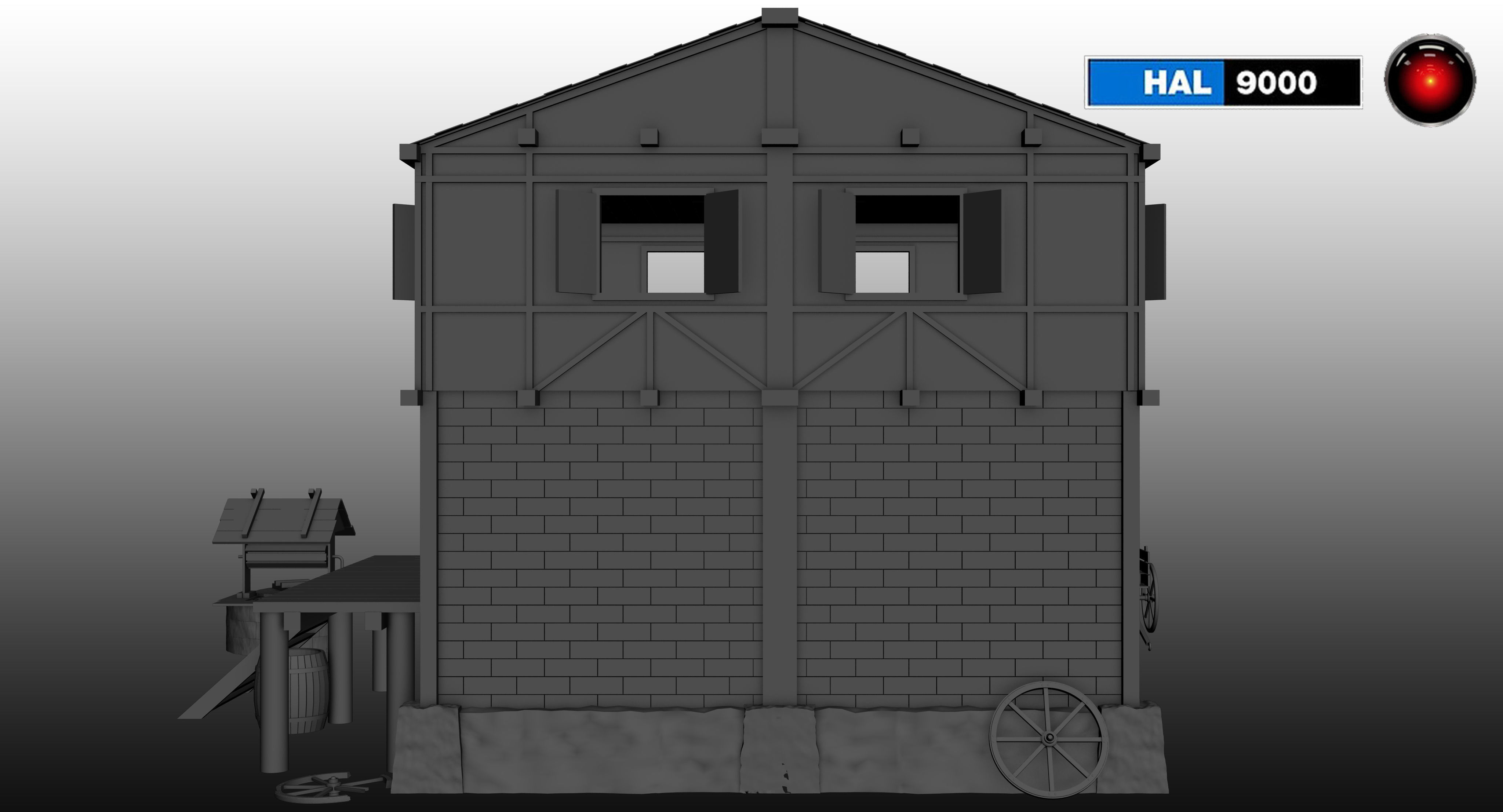 Medieval barn house 3D model | CGTrader