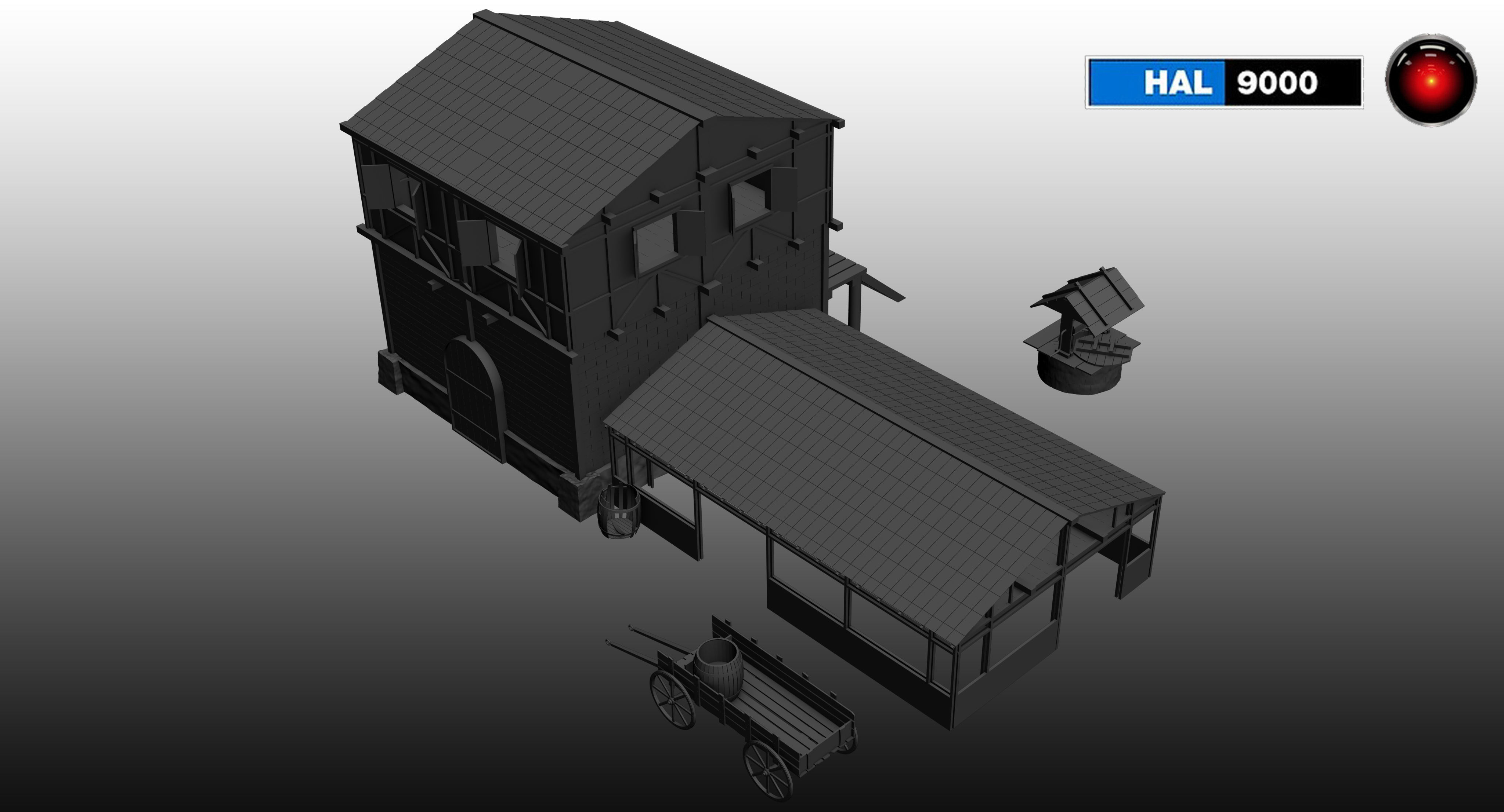 Medieval barn house 3D model | CGTrader