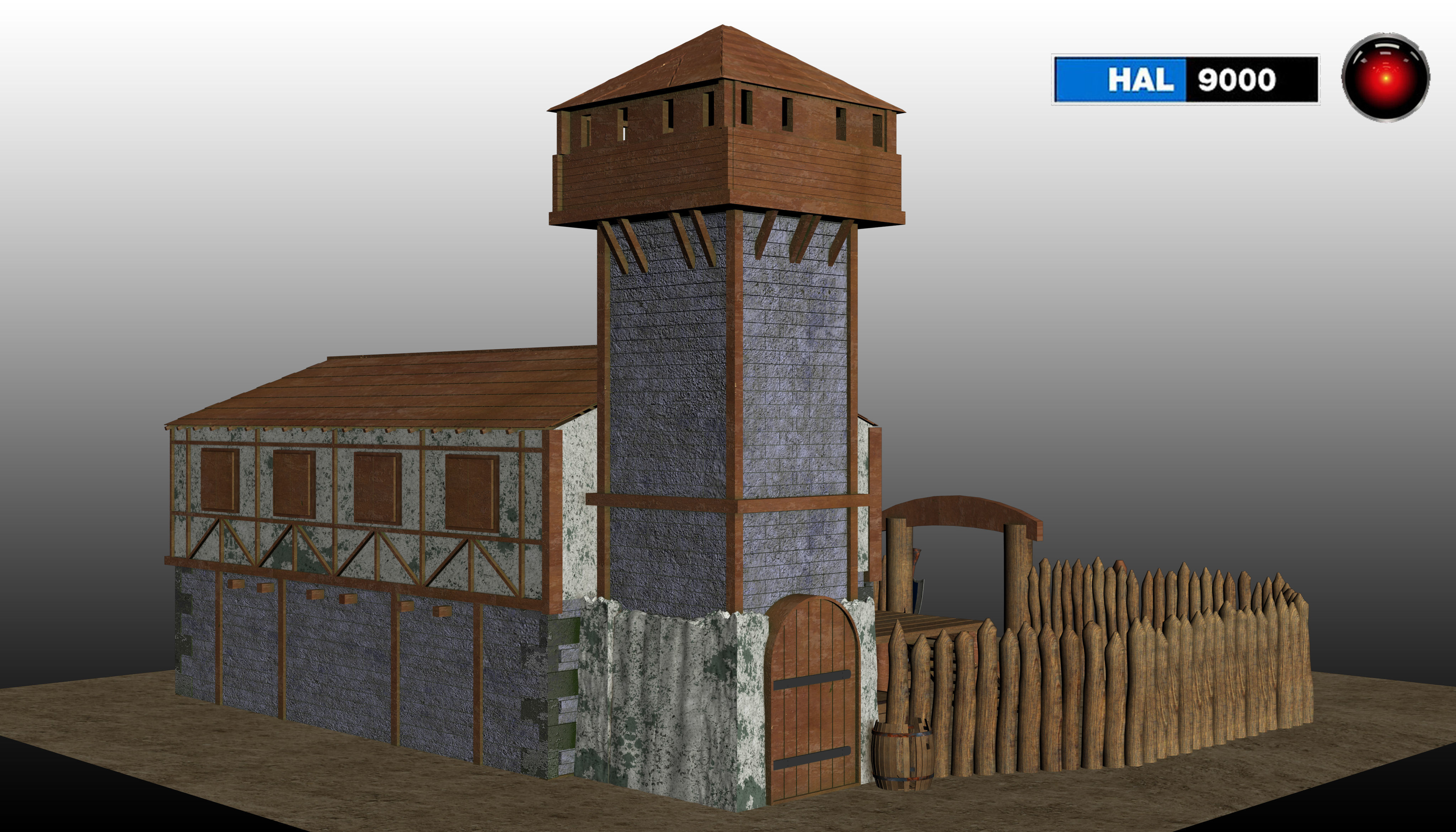 Medieval Supply post 3D model | CGTrader