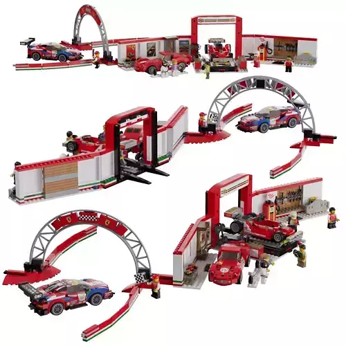 Lego - 75889 Ferrari Ultimate Garage 3D model | CGTrader