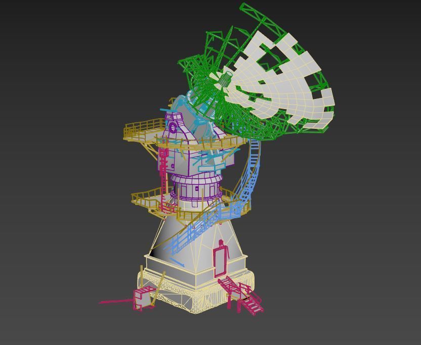 Broken Radar Station-Satellite Dish 3D model | CGTrader