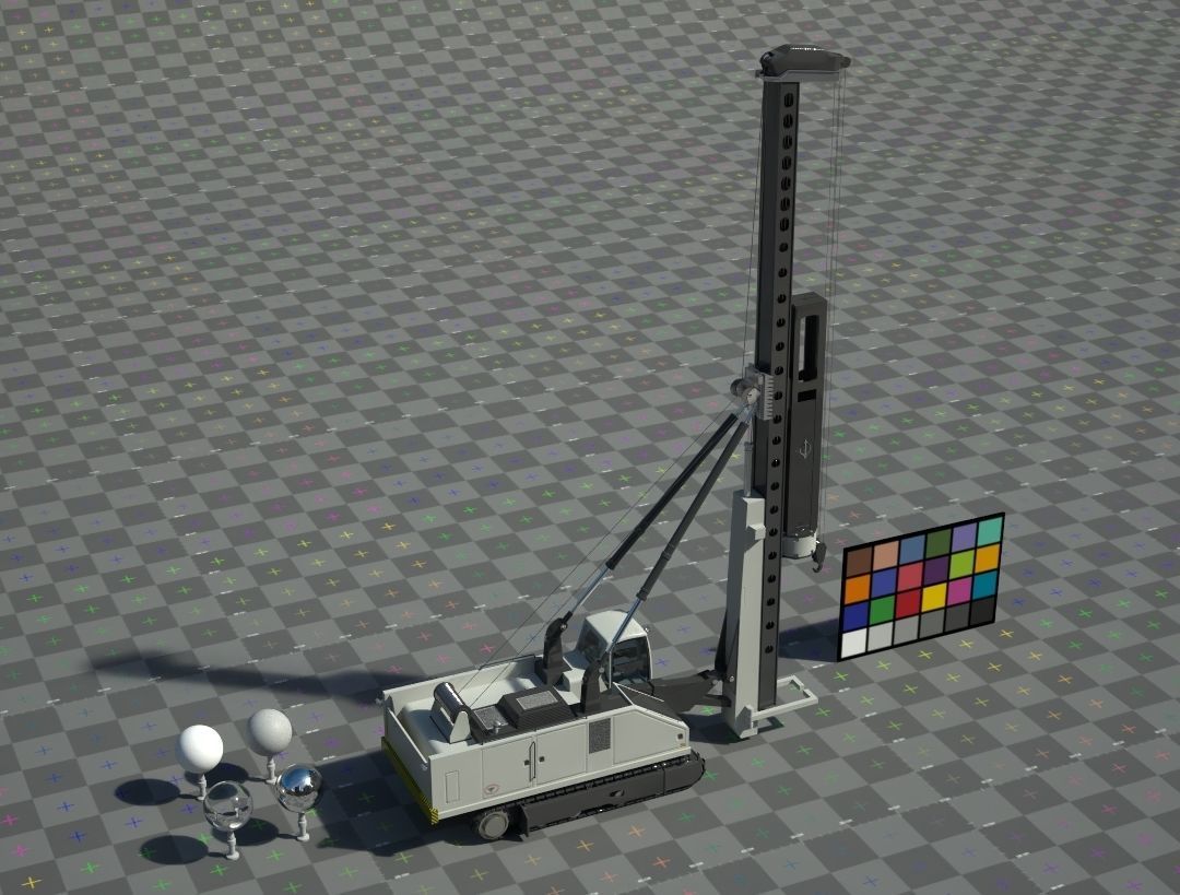 3D model Pile Driver Piling Rig - Rigged Model VR / AR / low-poly ...