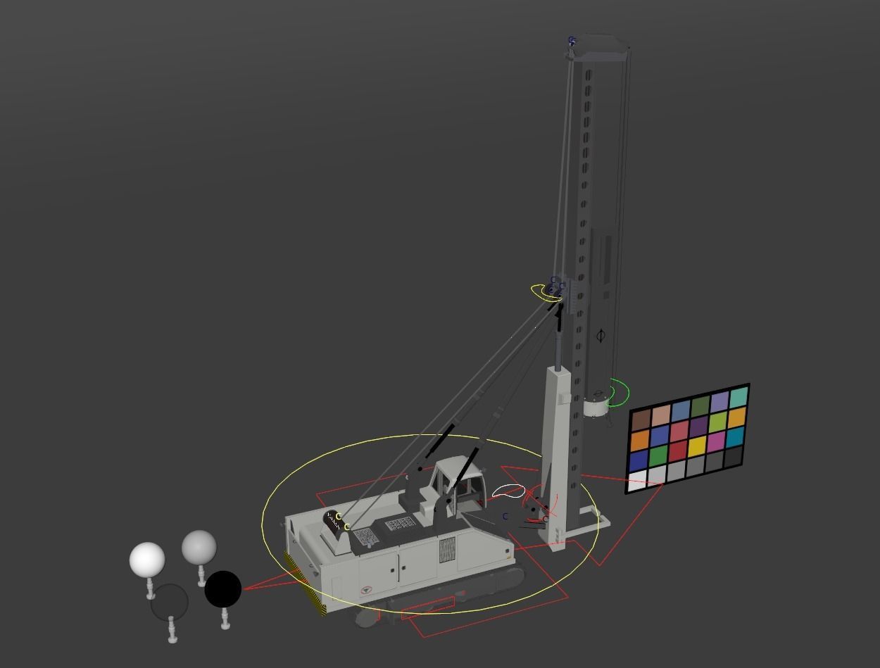 3D model Pile Driver Piling Rig - Rigged Model VR / AR / low-poly ...