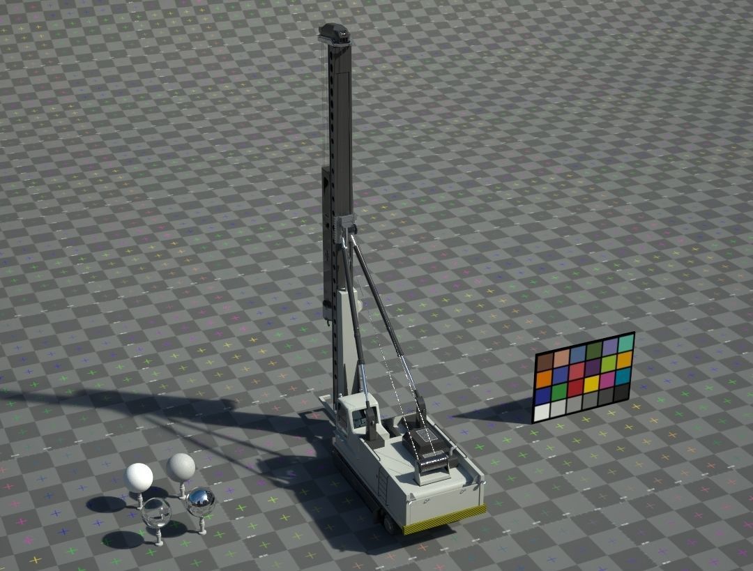 3D model Pile Driver Piling Rig - Rigged Model VR / AR / low-poly ...