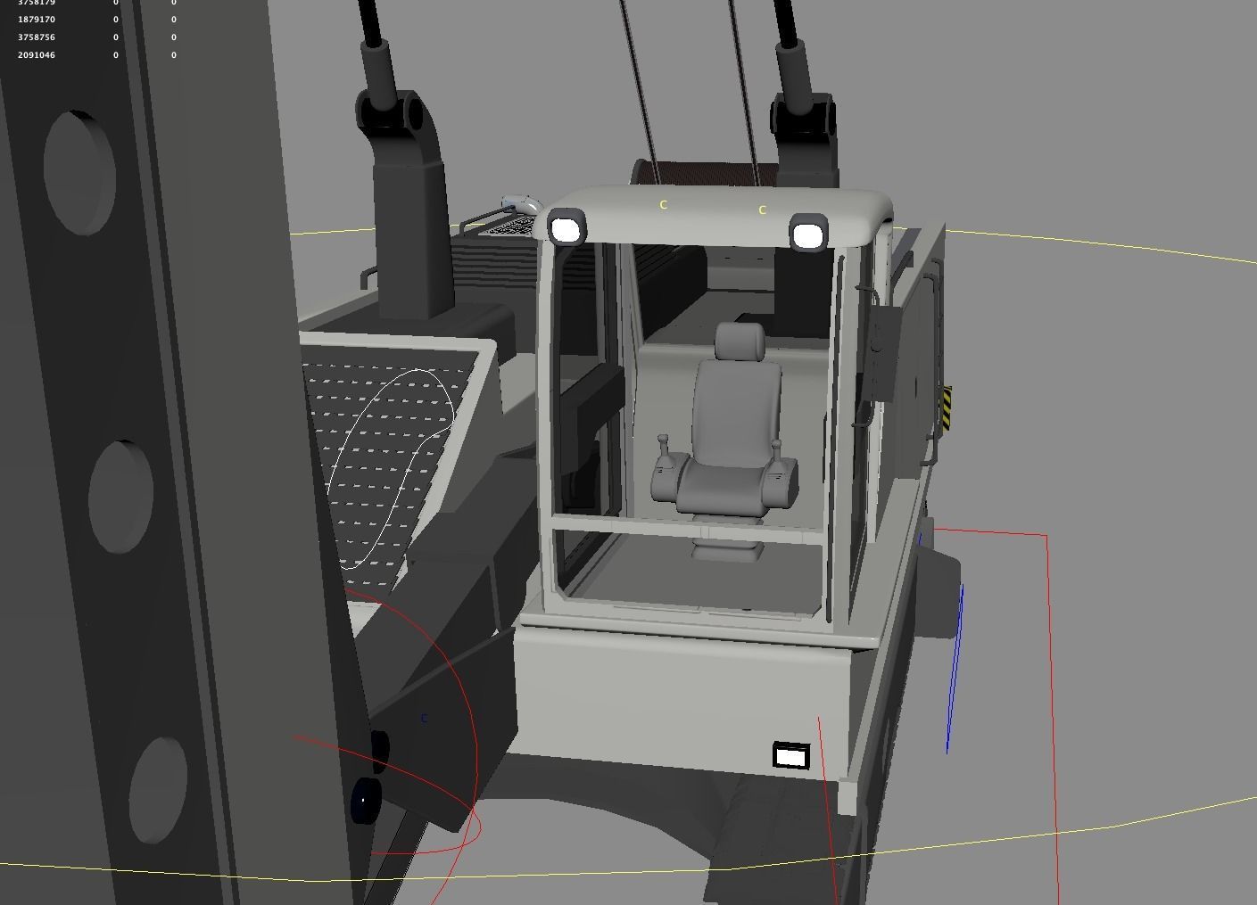 3D model Pile Driver Piling Rig - Rigged Model VR / AR / low-poly ...