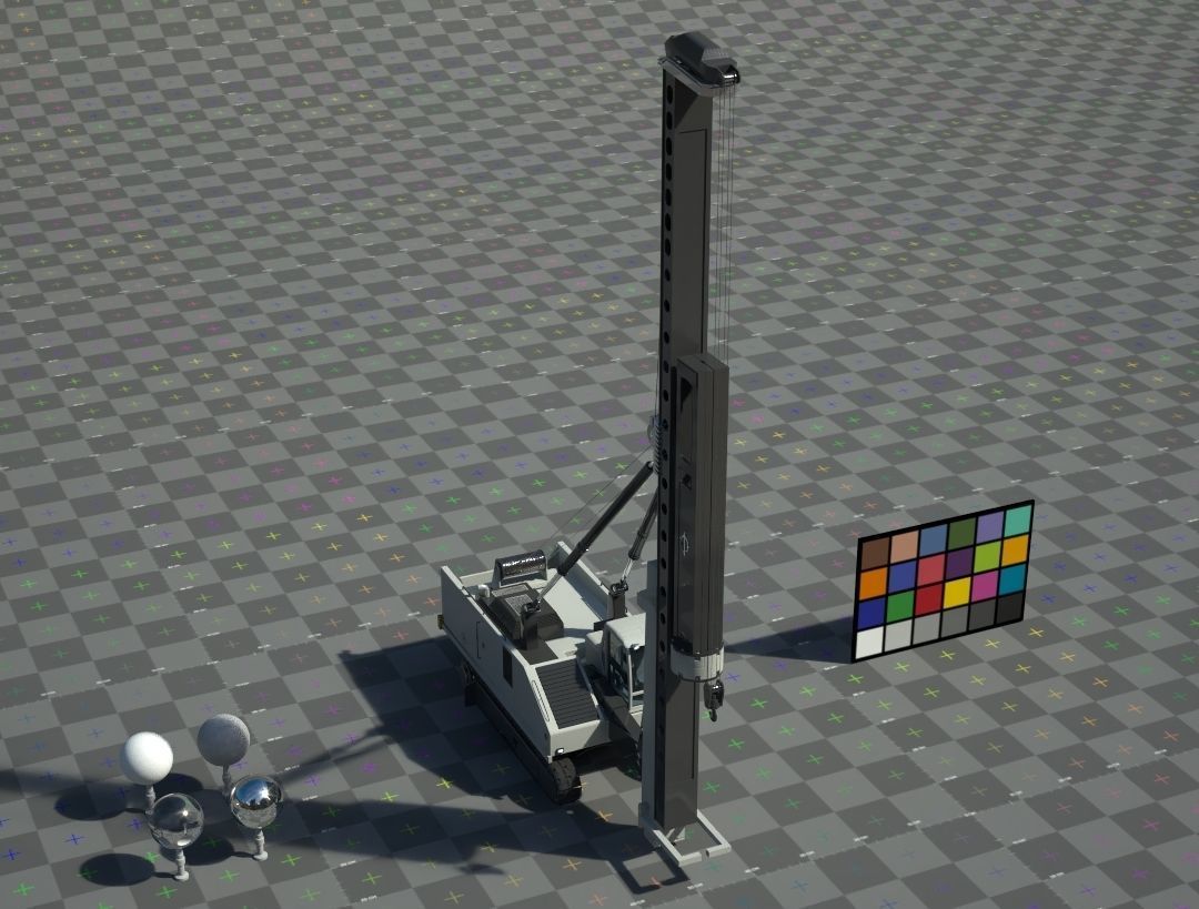 3D model Pile Driver Piling Rig - Rigged Model VR / AR / low-poly ...