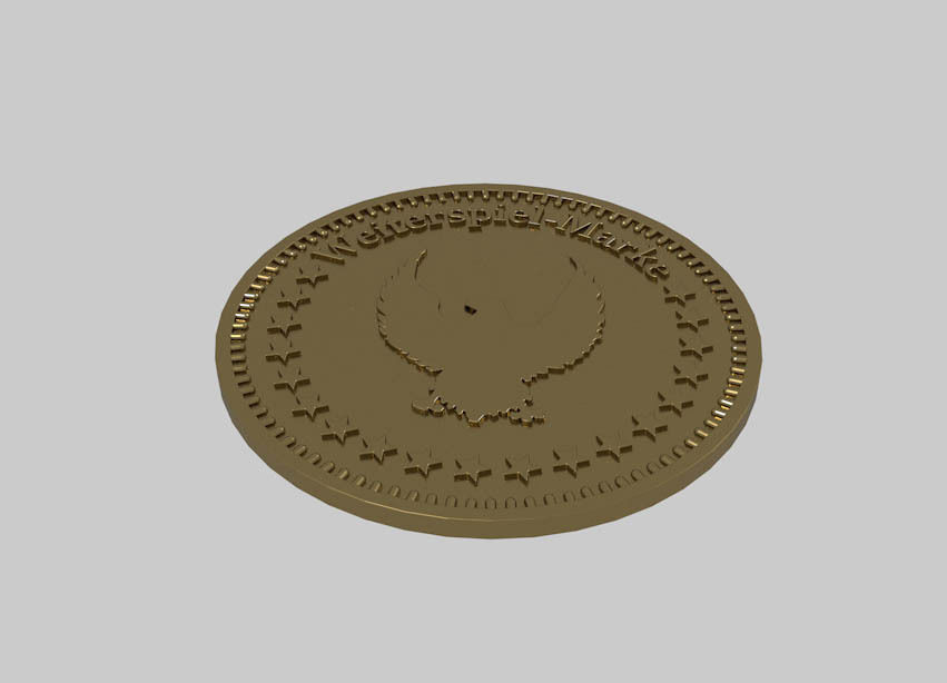 coin token free 3D model | CGTrader