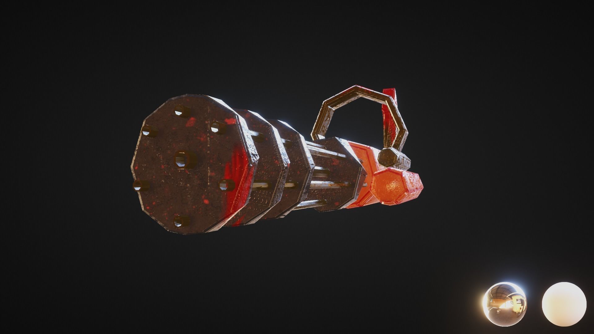 3D model Minigun stylised 3D model for game VR / AR / low-poly | CGTrader