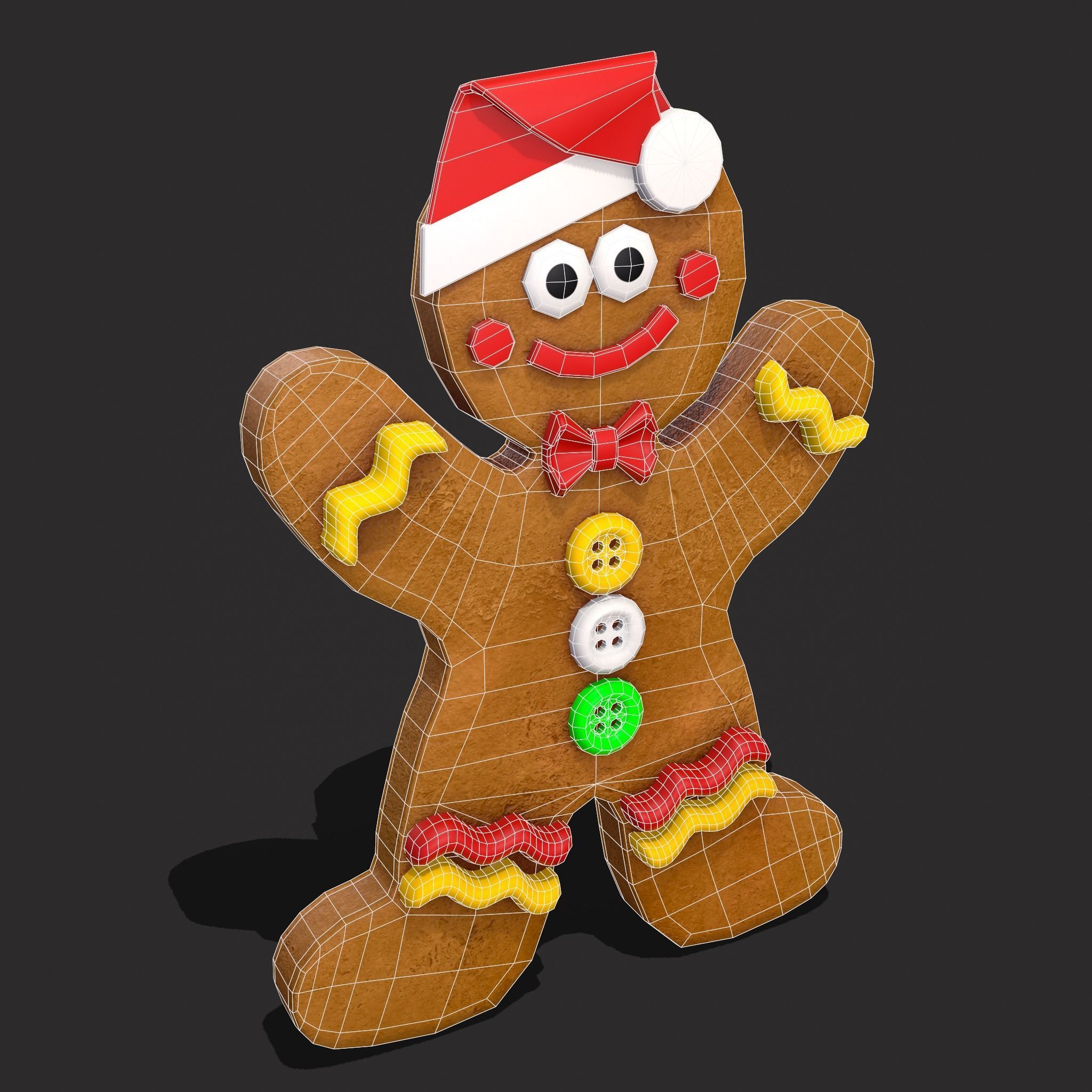 Christmas Gingerbread Man Cookies free VR / AR / low-poly 3D model ...