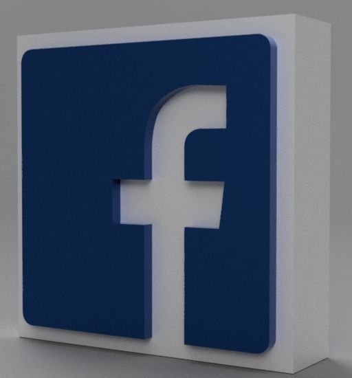 Facebook logo 1 3D model | CGTrader