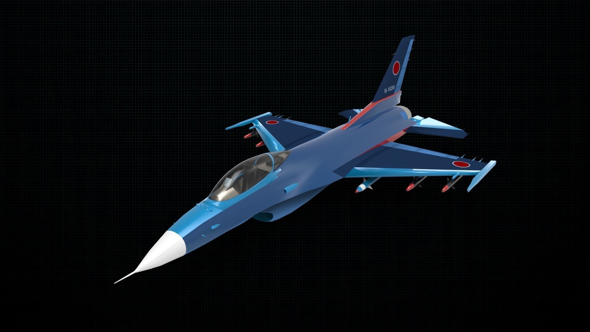 Mitsubishi F-2 3D model | CGTrader