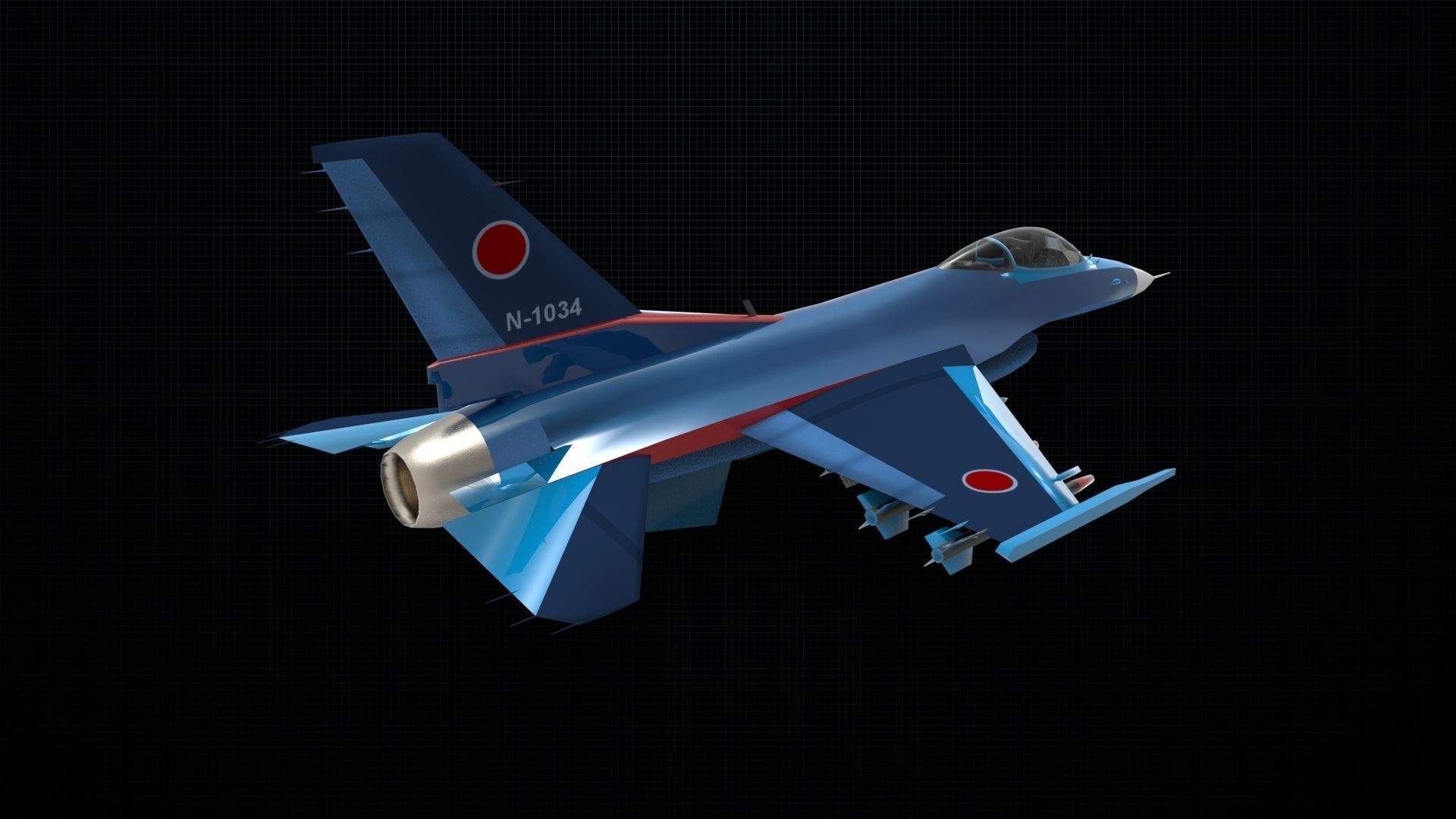 Mitsubishi F-2 3D model | CGTrader