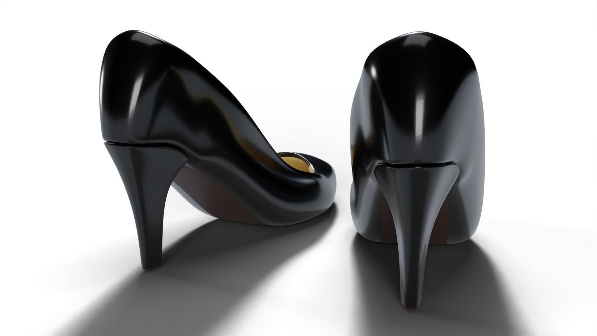 Black high heel shoes 3D model | CGTrader