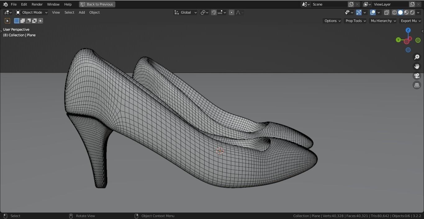 Black high heel shoes 3D model | CGTrader