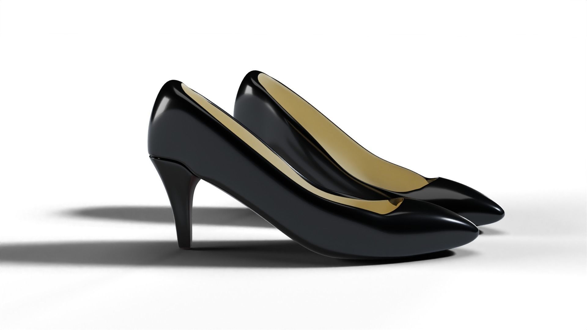 Black high heel shoes 3D model | CGTrader