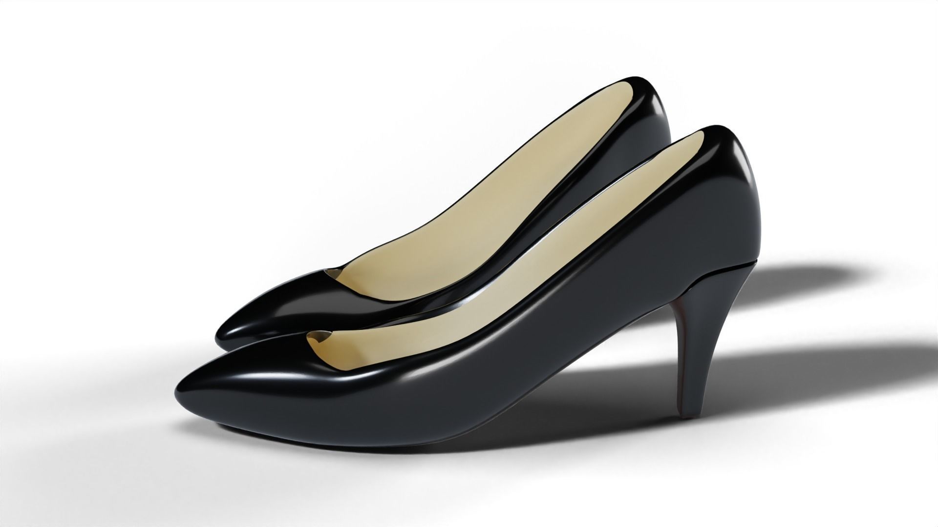 Black high heel shoes 3D model | CGTrader