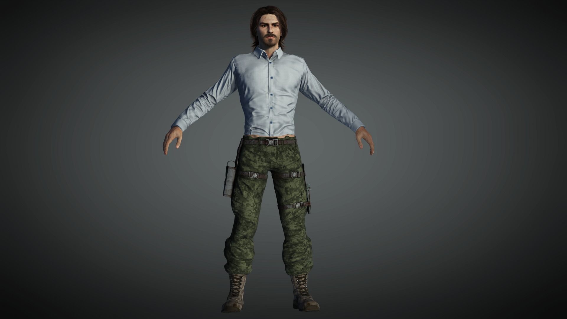 3D model AAA Apocalypse Male Character 06 VR / AR / low-poly rigged ...
