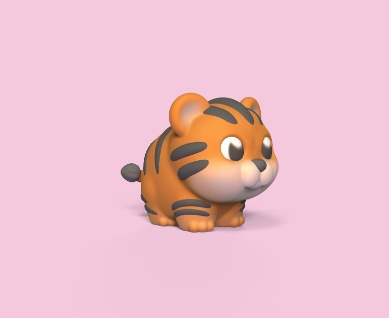 Baby Tiger 3D model 3D printable | CGTrader