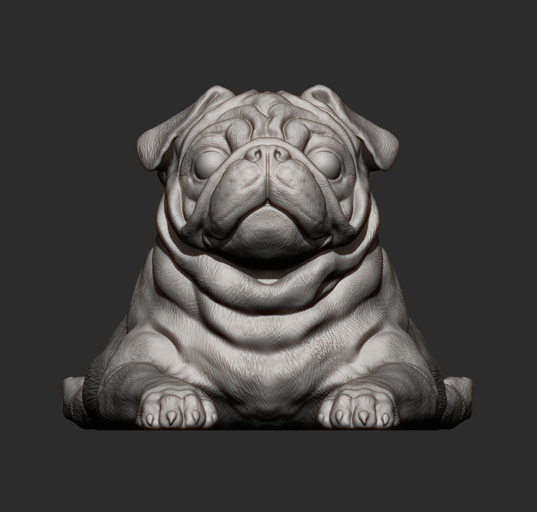 Pug for 3D printing 3D model 3D printable | CGTrader
