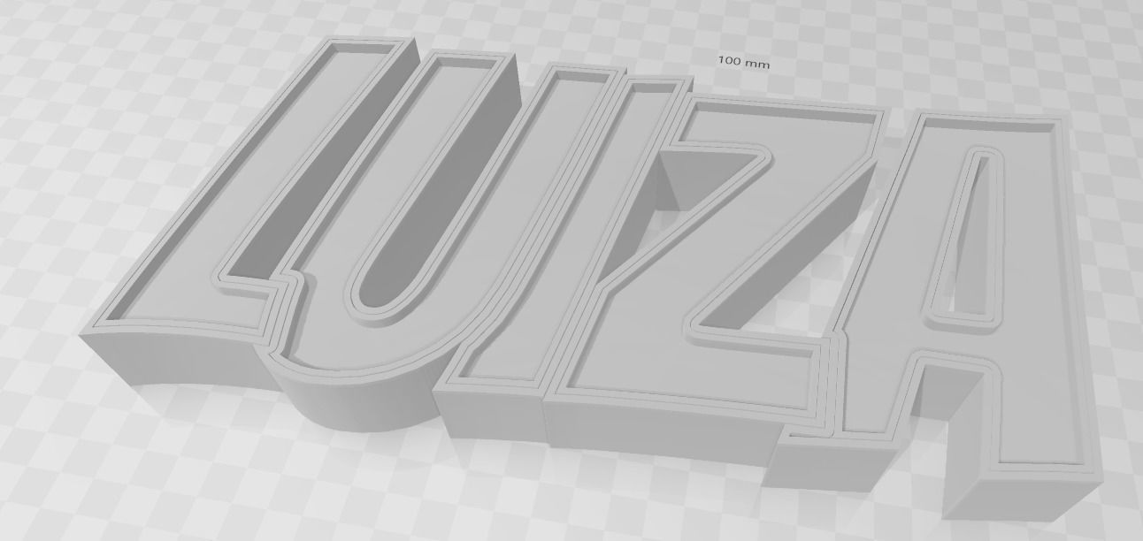 Name led light - LUIZA - 3D model 3D printable | CGTrader