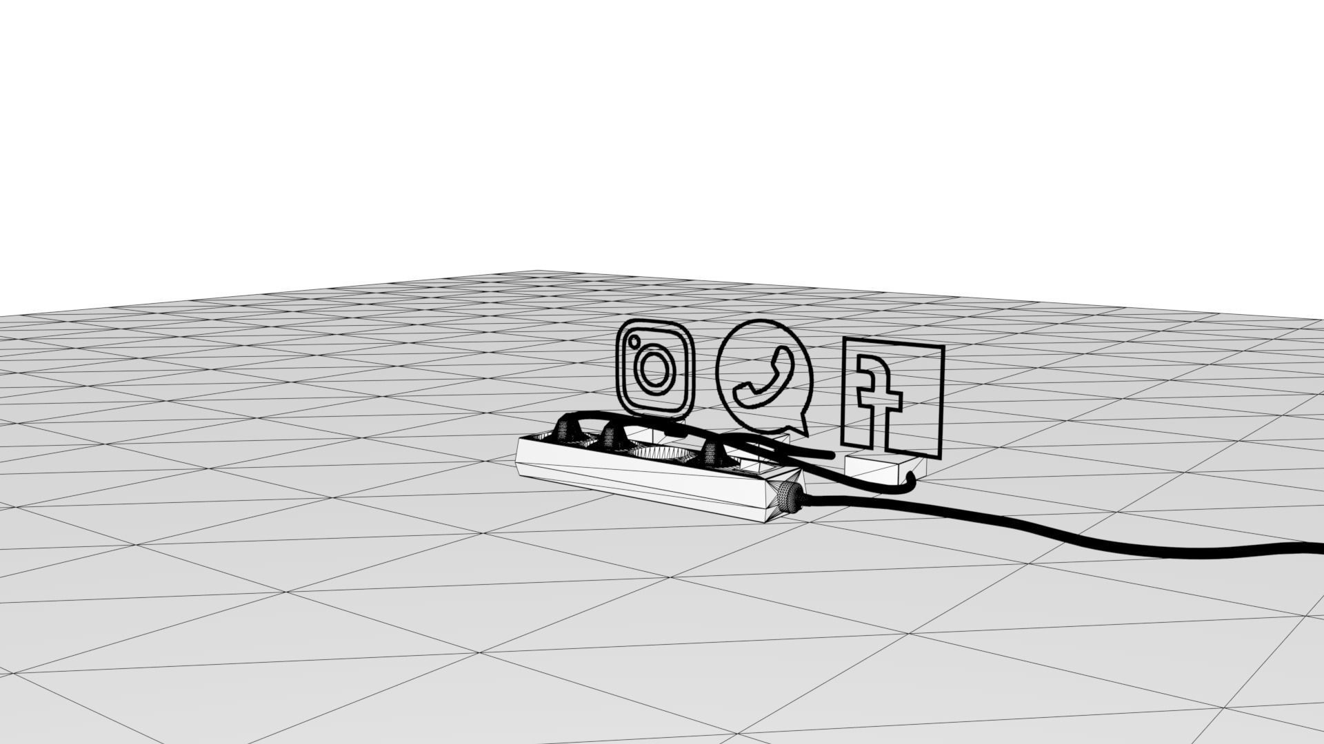 3D model unplug socials VR / AR / low-poly | CGTrader