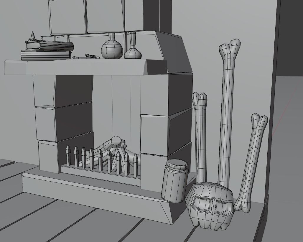 3D model Halloween Room Witch Room VR / AR / low-poly | CGTrader