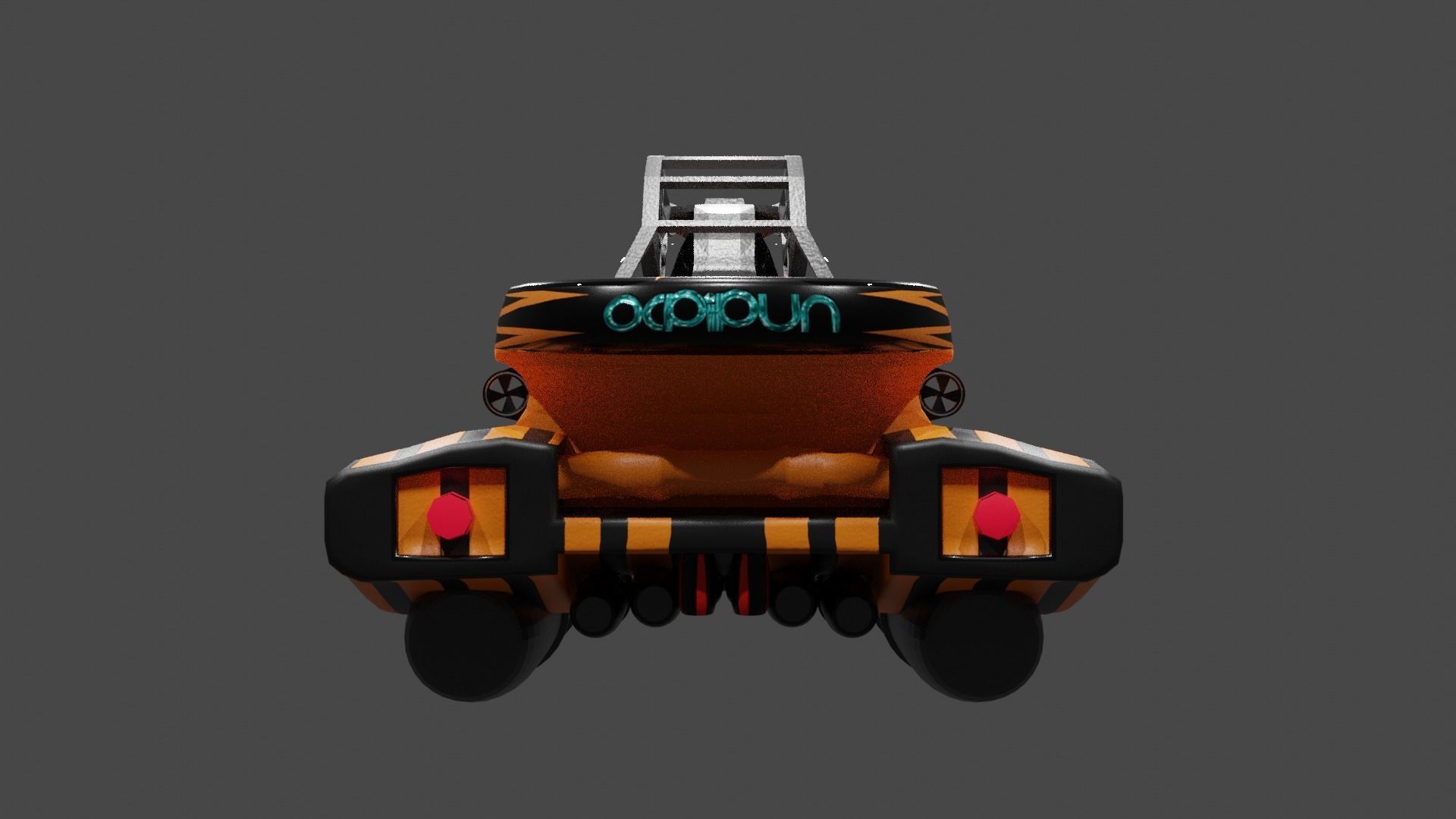 Submarine low poly 3d model orange and free VR / AR / low-poly 3D model ...