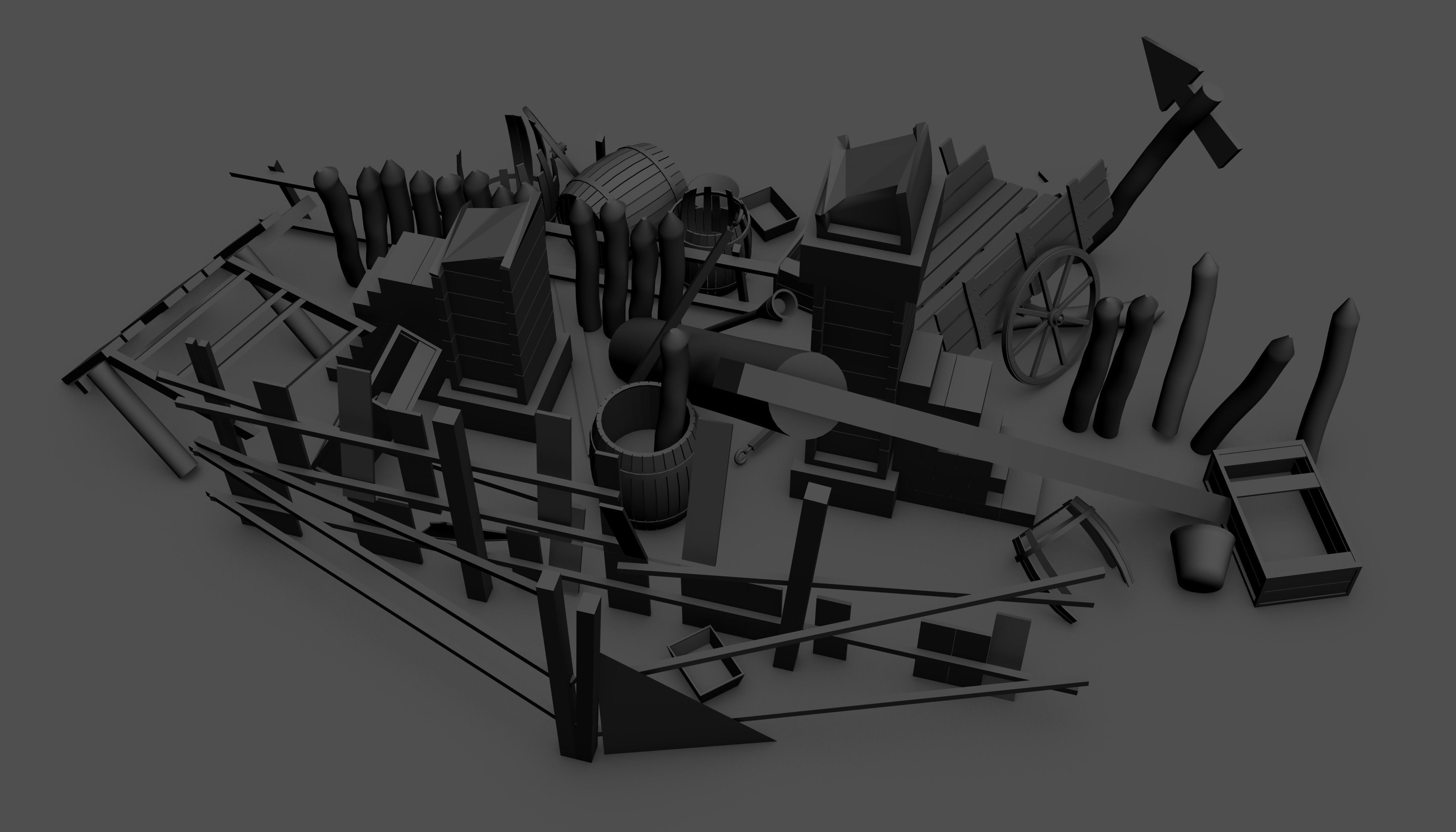 Medieval trash 3D model | CGTrader