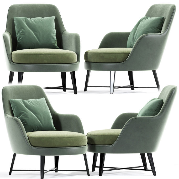 Guscio Armchair Flexform 3D model | CGTrader