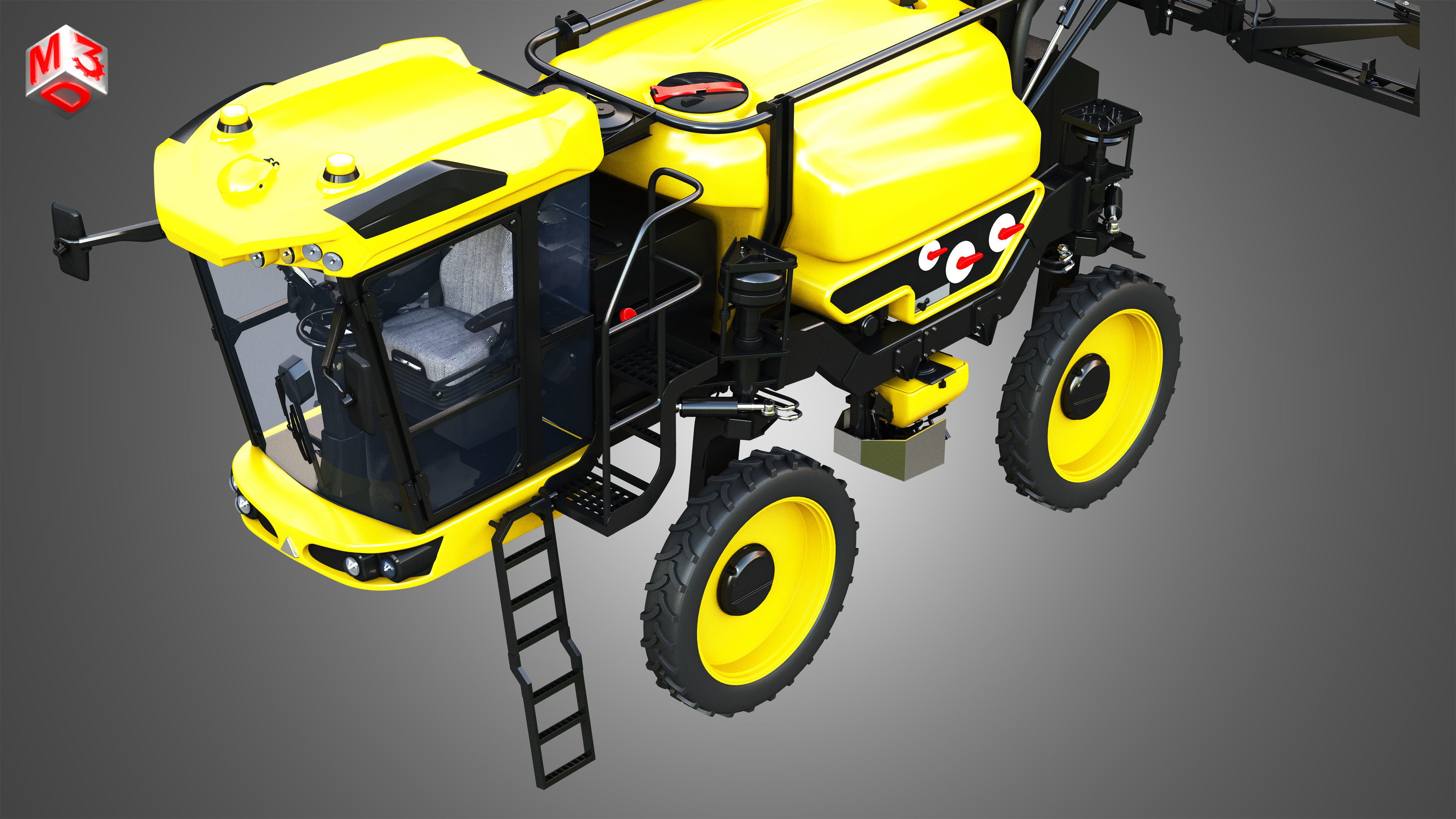 Caffini - Sprayer Rider Vario 3D model | CGTrader