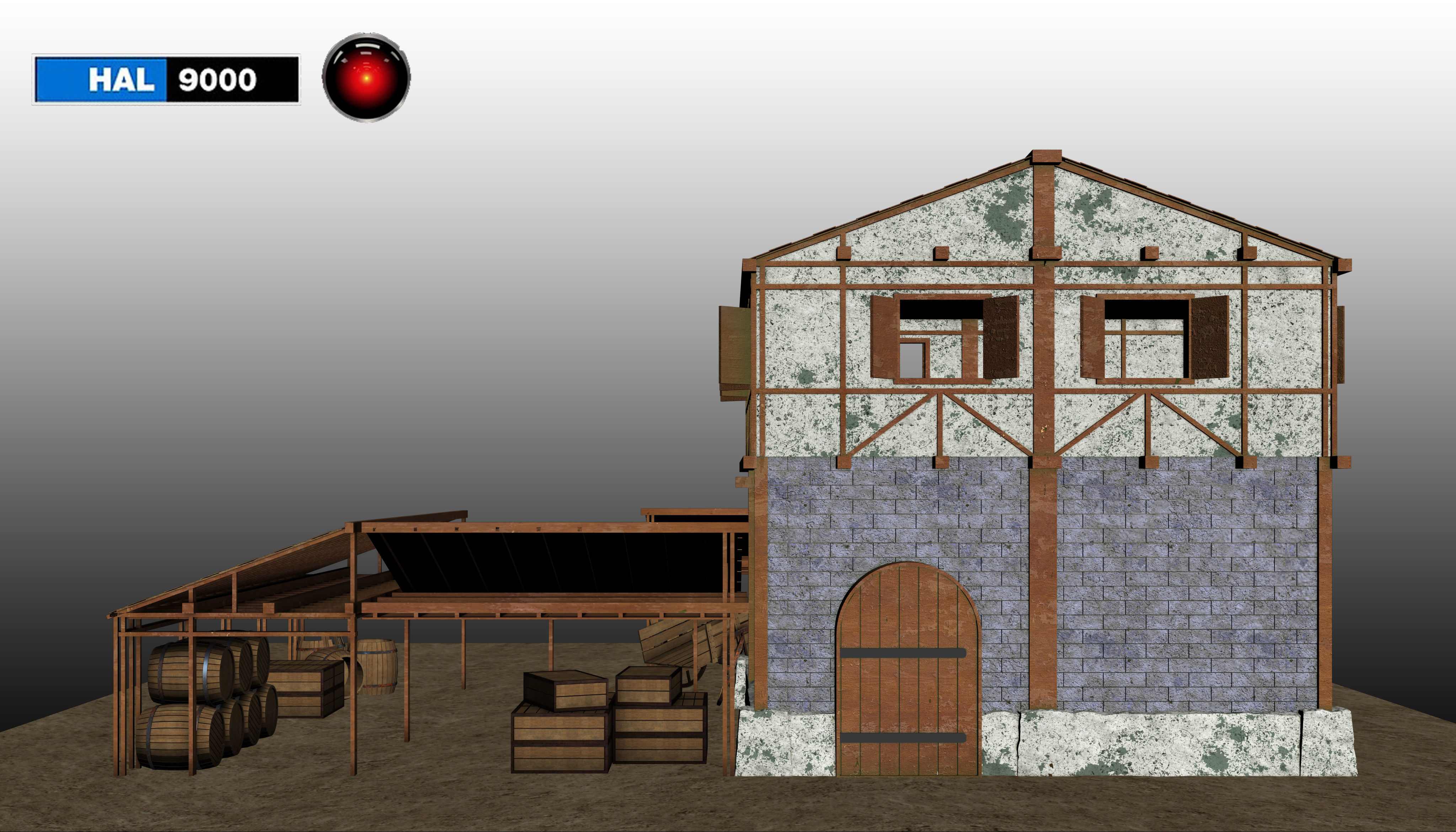 Medieval town warehouse 3D model | CGTrader