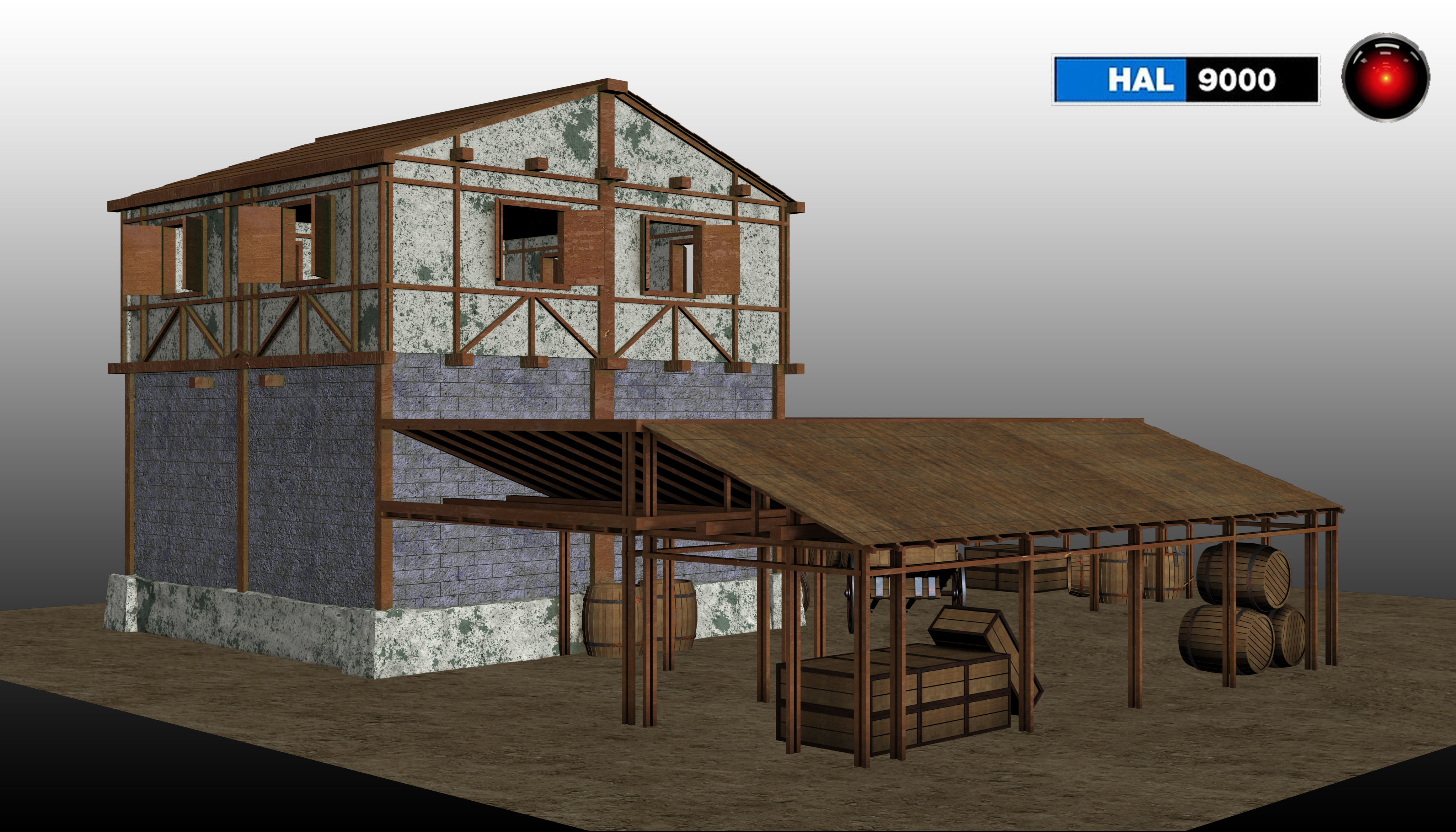 Medieval town warehouse 3D model | CGTrader