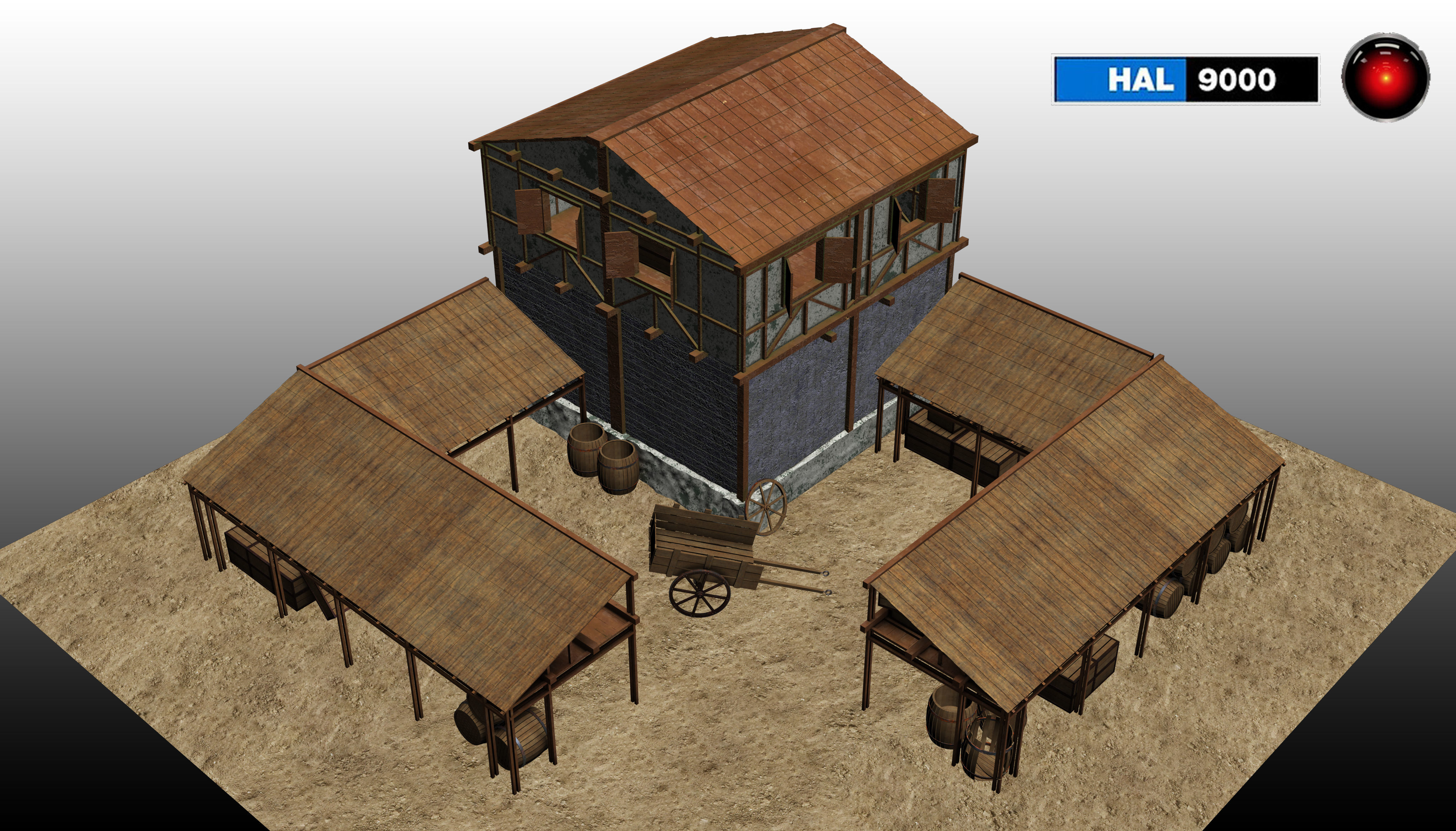 Medieval town warehouse 3D model | CGTrader