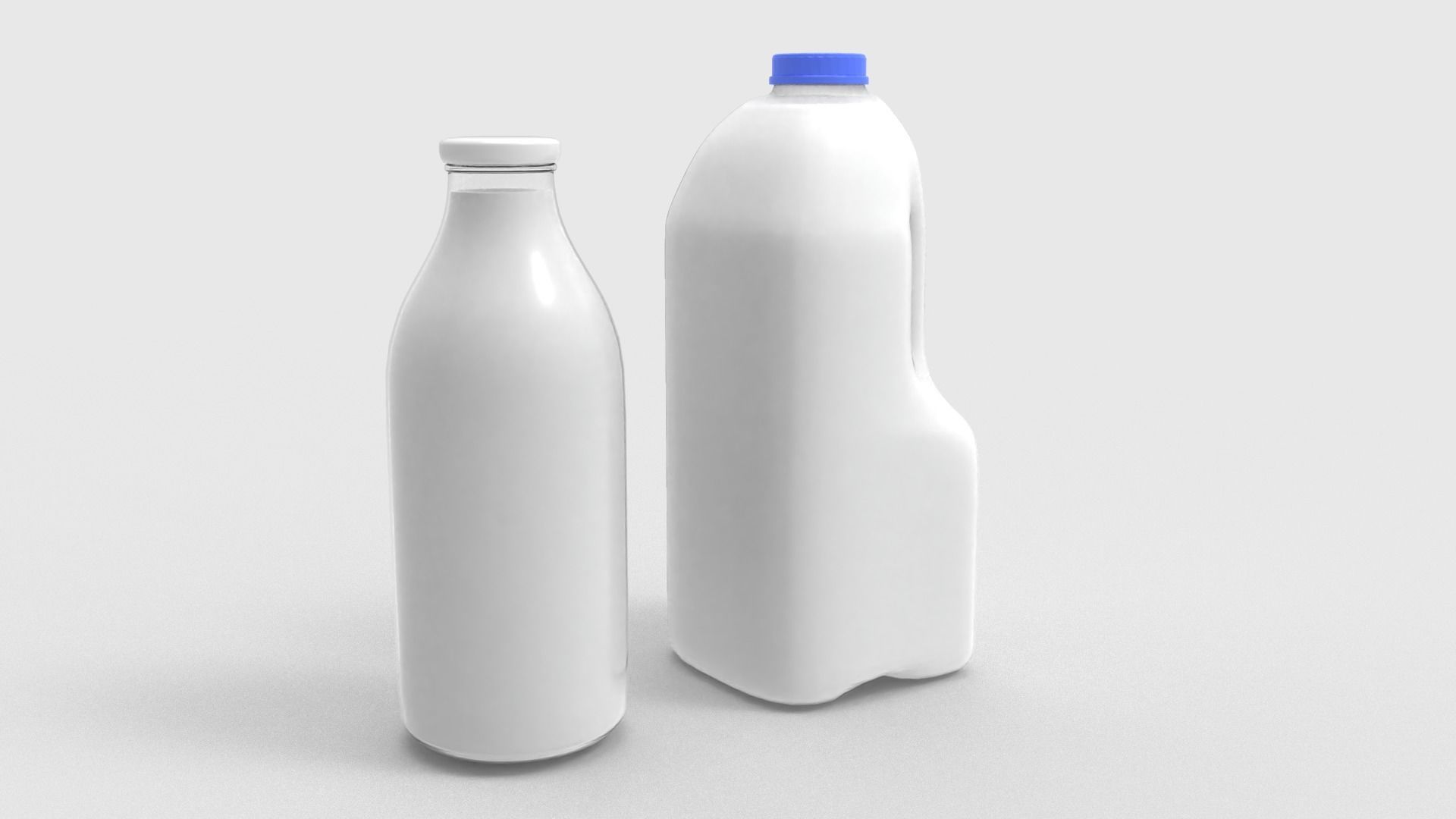 Milk Bottle and Pint 3D model | CGTrader