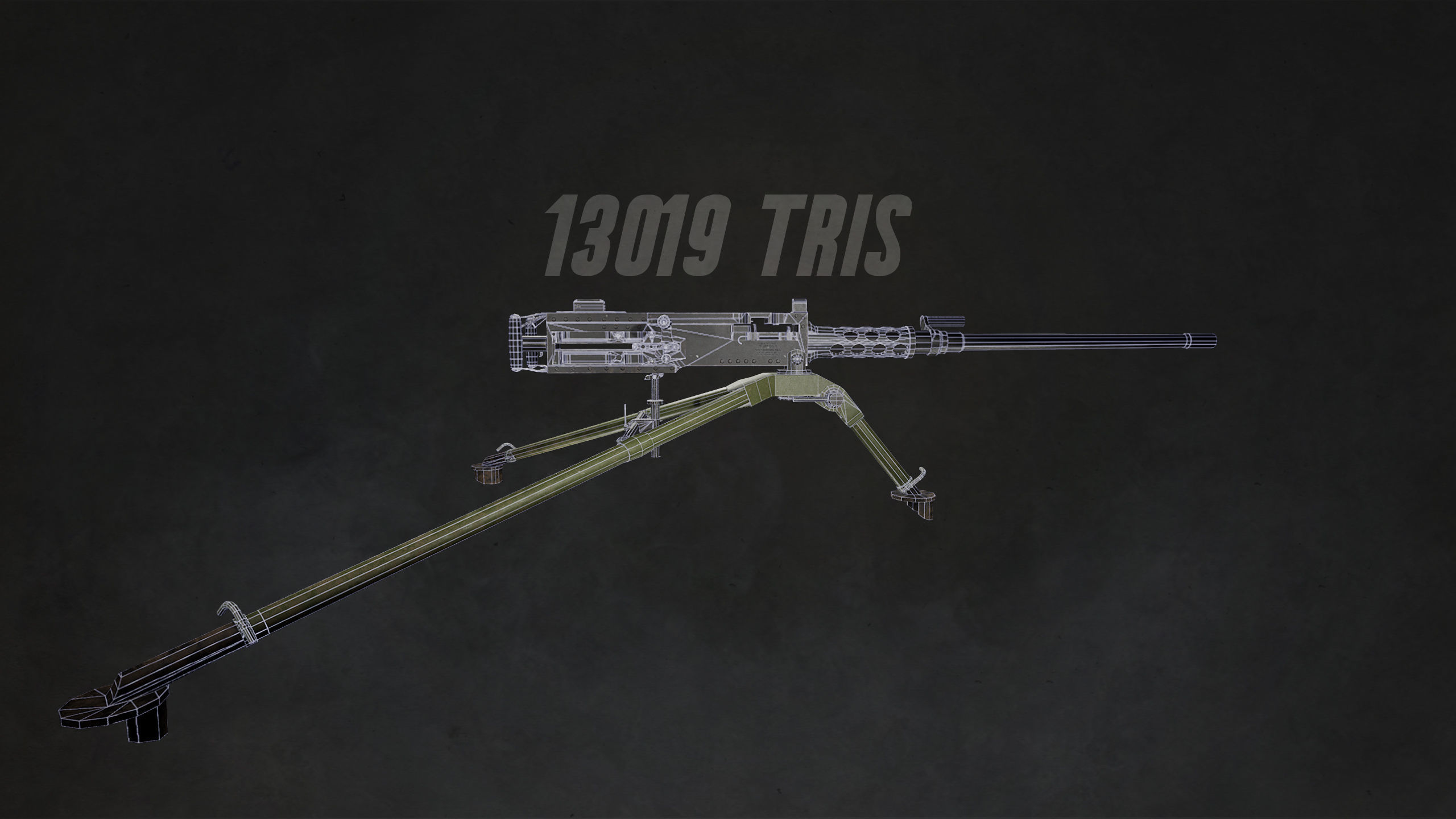 3D model Browing m2 - FN M2HB VR / AR / low-poly | CGTrader