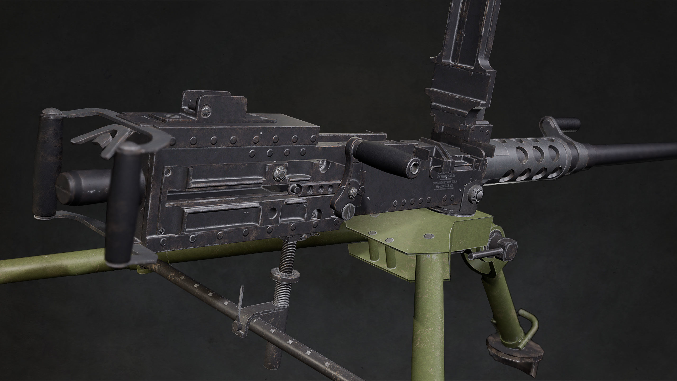 3D model Browing m2 - FN M2HB VR / AR / low-poly | CGTrader
