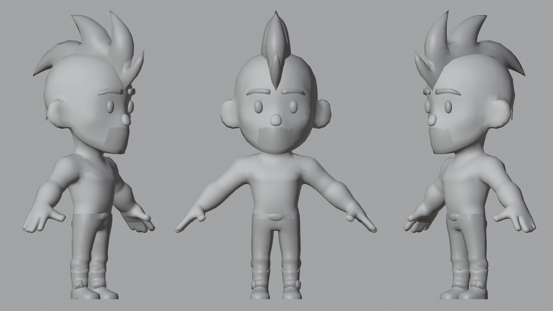 3D model Punk Guy Low Poly VR / AR / low-poly | CGTrader