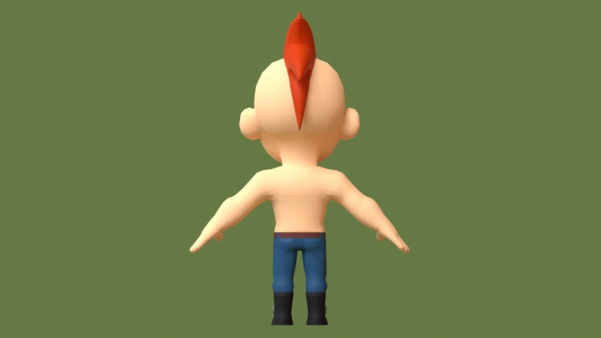 3D model Punk Guy Low Poly VR / AR / low-poly | CGTrader