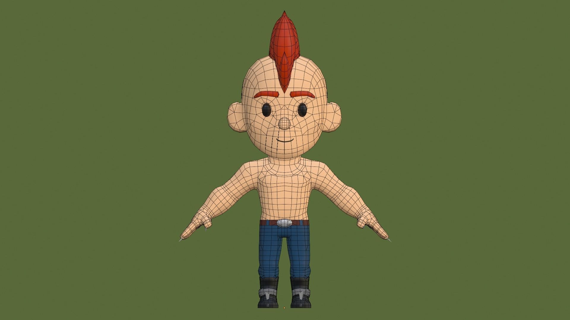 3D model Punk Guy Low Poly VR / AR / low-poly | CGTrader