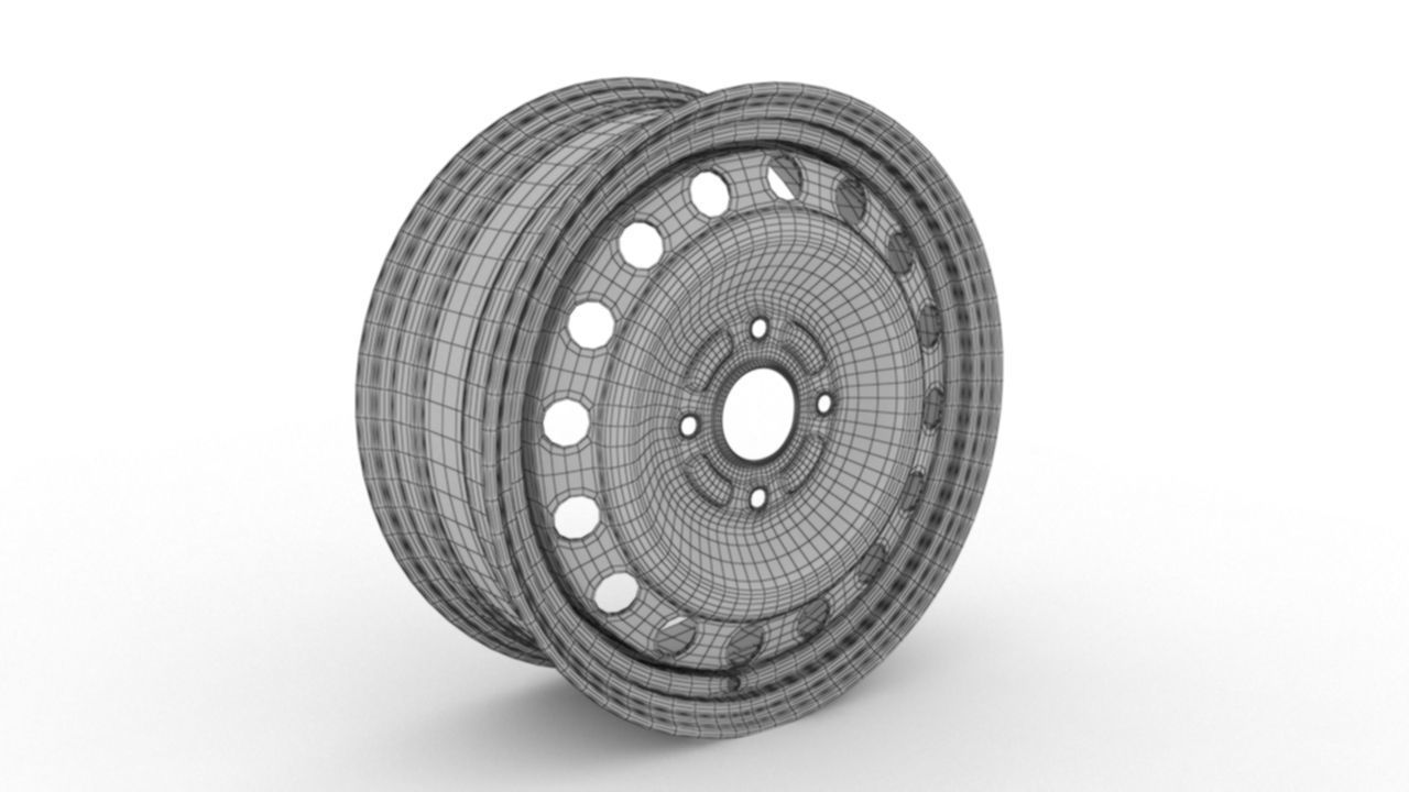 Steel car rim 3D model | CGTrader