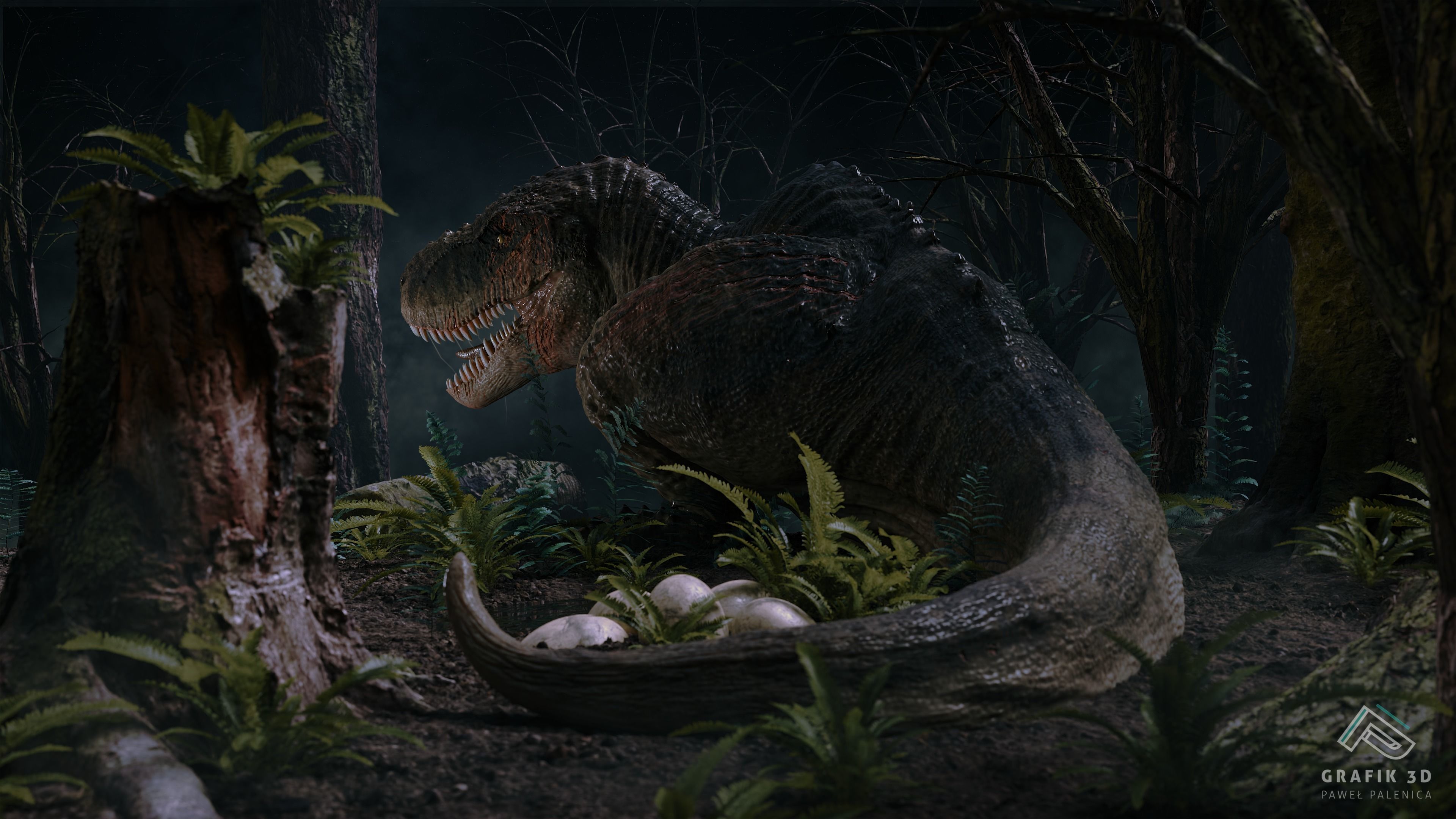 Tyrannosaurus Rex Blender Rigged t-rex 3D model animated rigged | CGTrader
