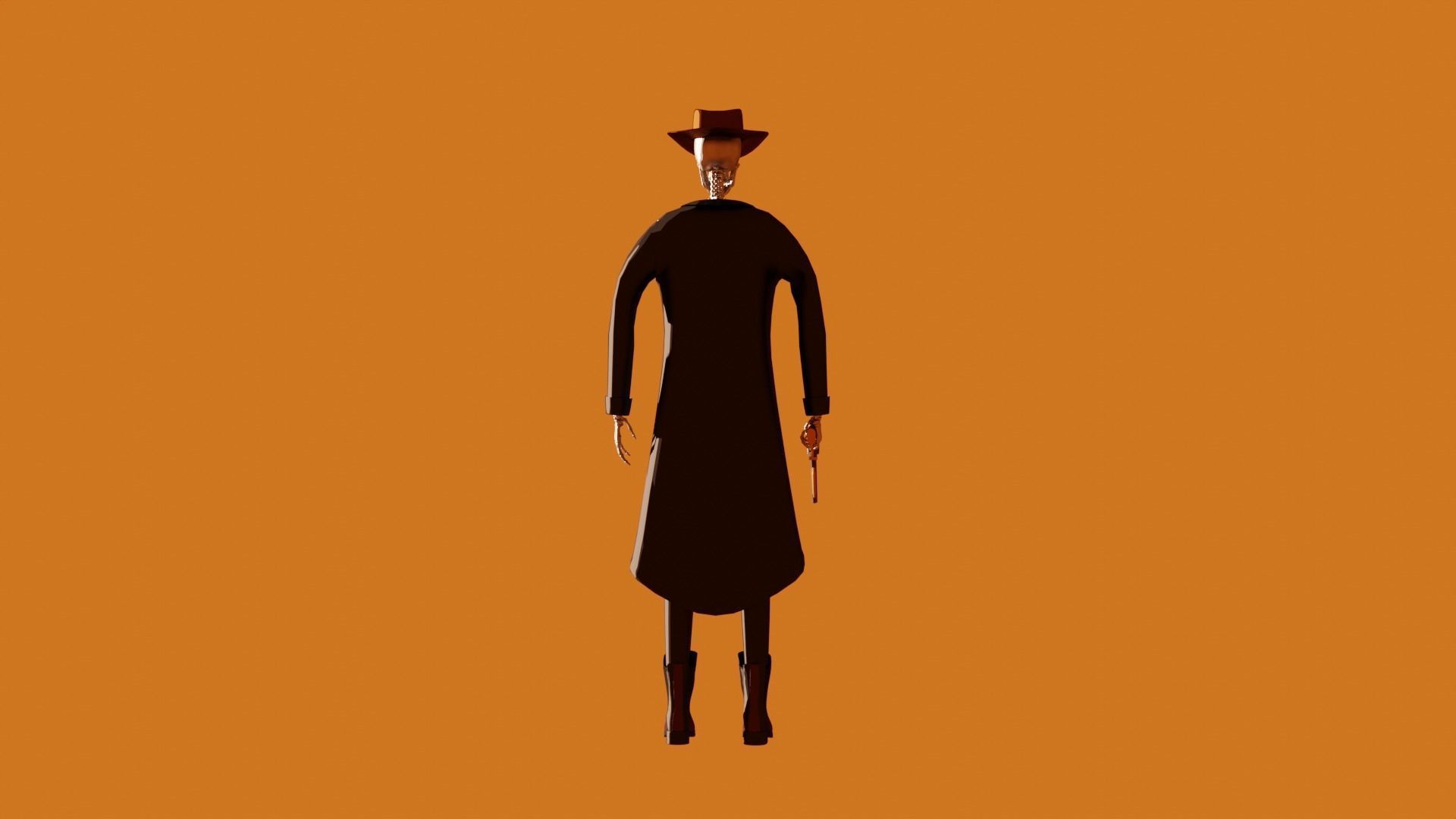 Stylized Gunslinger Character and Stylized Gun Fully Rigged 3D model ...