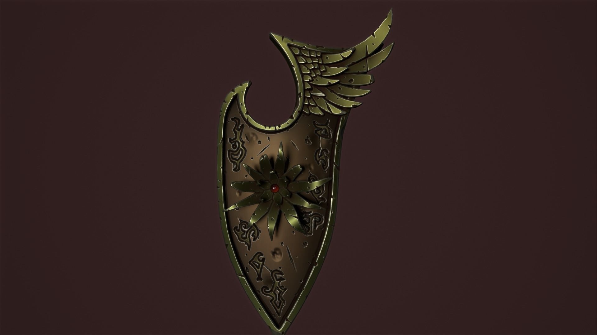 3D model Rune shield VR / AR / low-poly | CGTrader