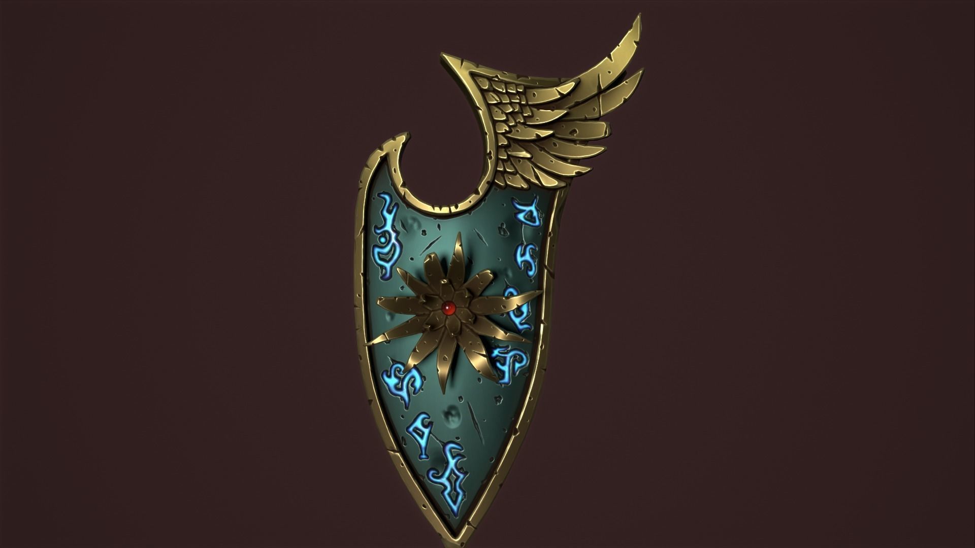 3D model Rune shield VR / AR / low-poly | CGTrader