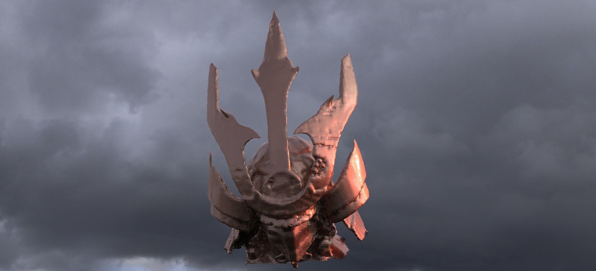 Samurai Rusted Helmet Low res 3D model | CGTrader