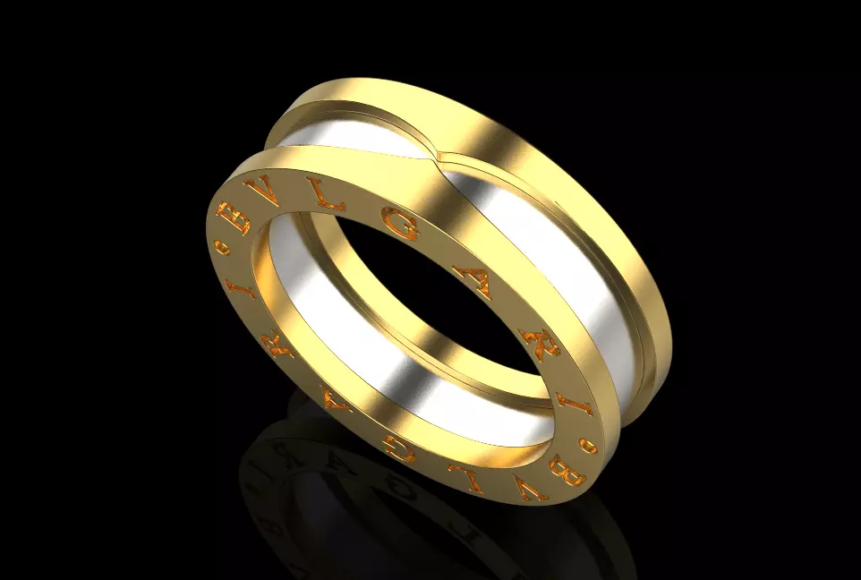 wedding ring BV 3D model 3D printable | CGTrader